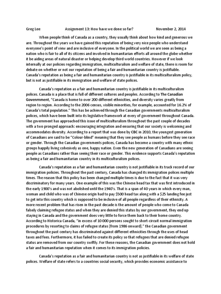 How Have We Done So Far? | PDF | Multiculturalism | Canada