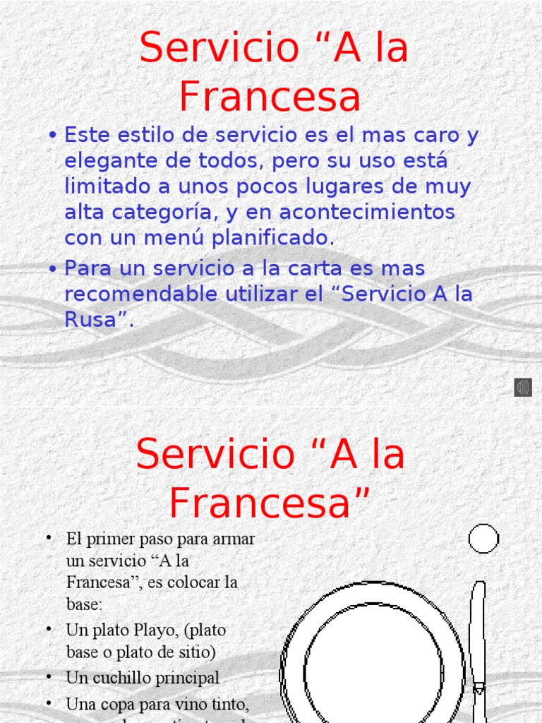 Servicio de Mesa | PDF | Cocinando | Alimentos