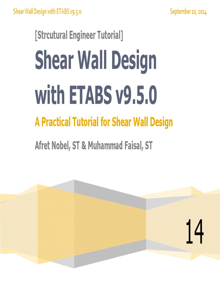 Shear Wall Design Using ETABS v9.5.0 | PDF | Computers