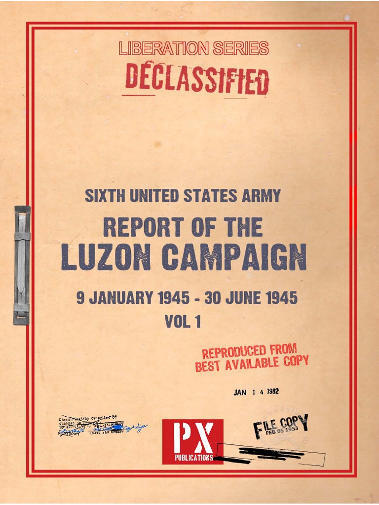Report of Luzon Campaign - 6th US ARMY | PDF | World War II Operations ...