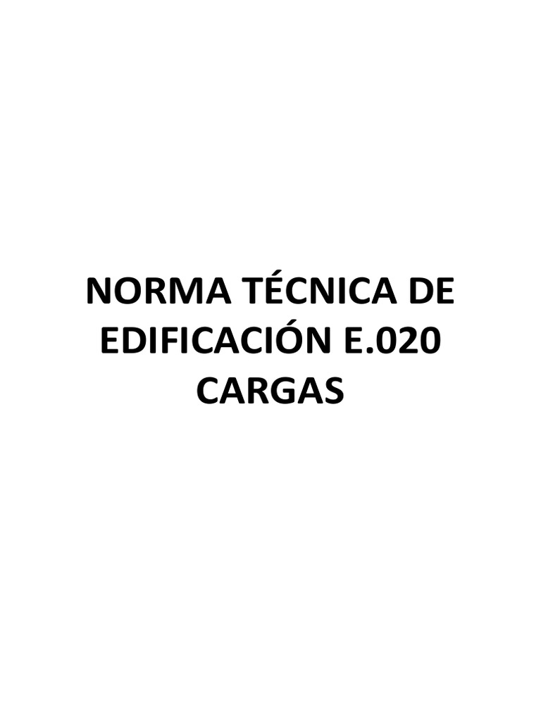 Norma E.020 | PDF | Velocidad del viento | Fundación (Ingeniería)