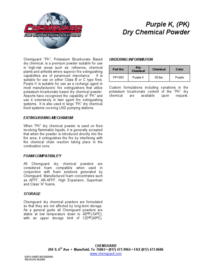 Purple K Dry Chemical Overview | PDF | Technology & Engineering