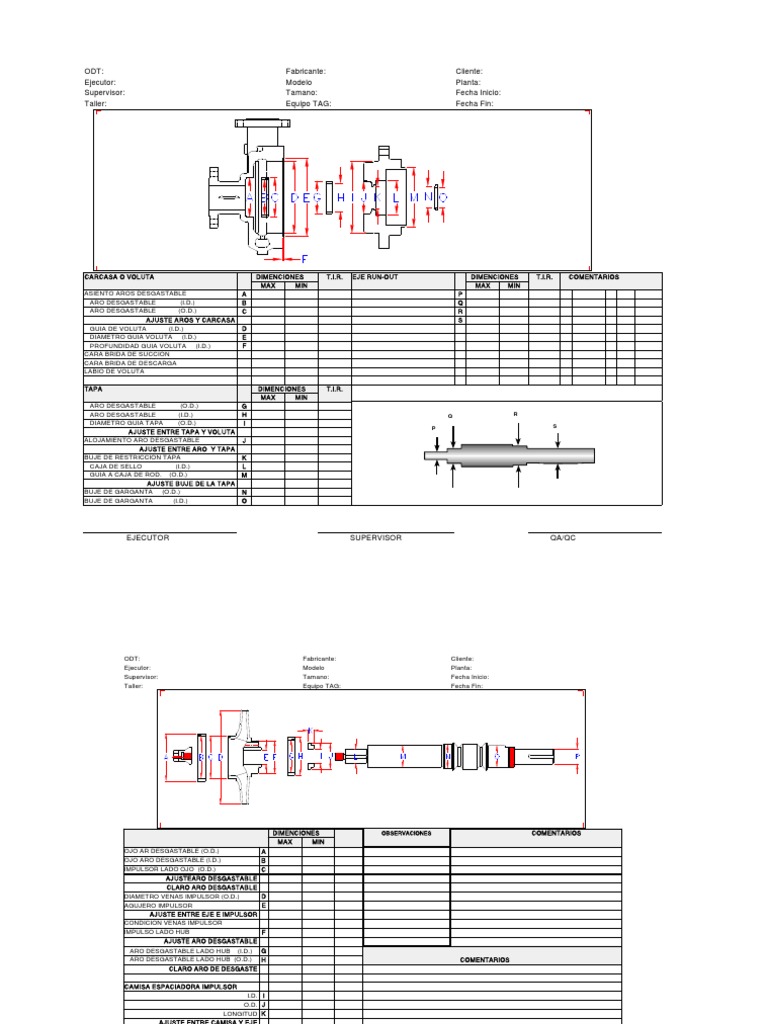 Reporte Dimencional OH1 y OH2 | PDF