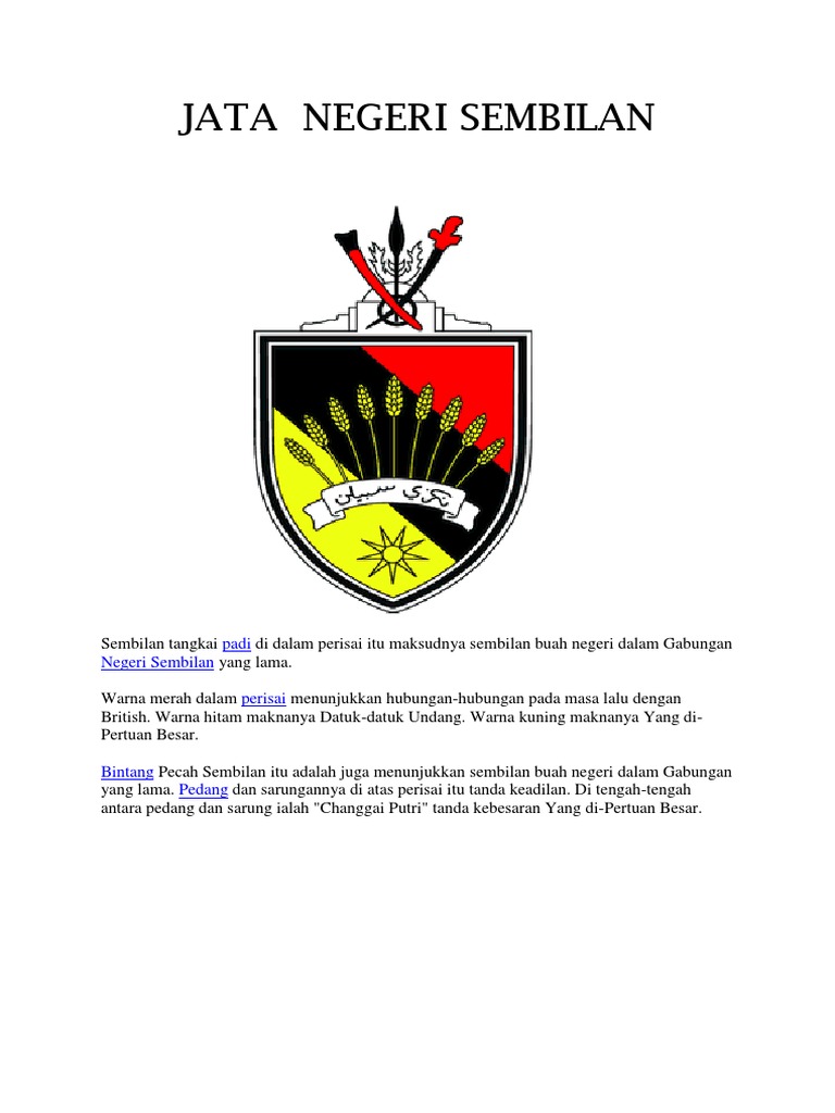 Jata Negeri Sembilan | PDF