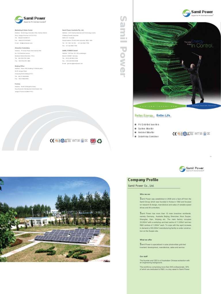 Samil Power Catalogue 20110901 en | PDF | Photovoltaic System ...