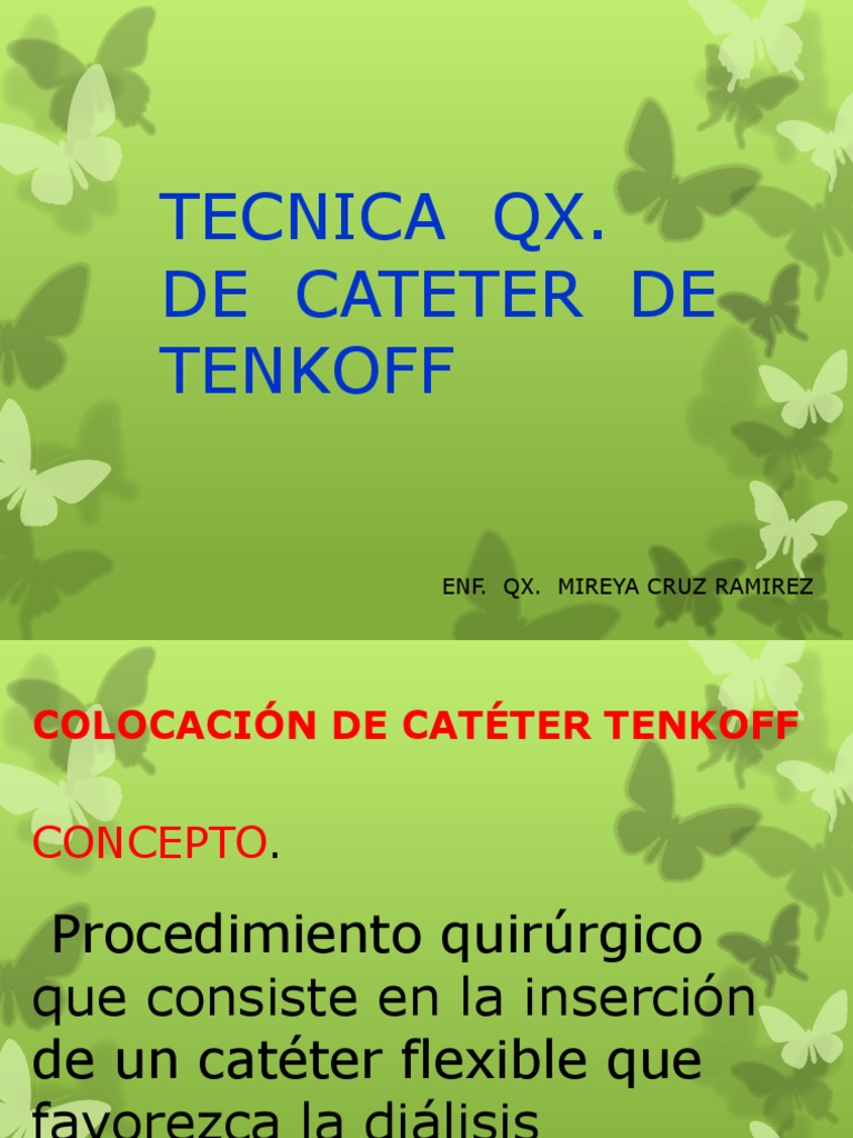 Técnica de Inserción de Catéter Tenkoff | PDF | Peritoneo | Cirugía