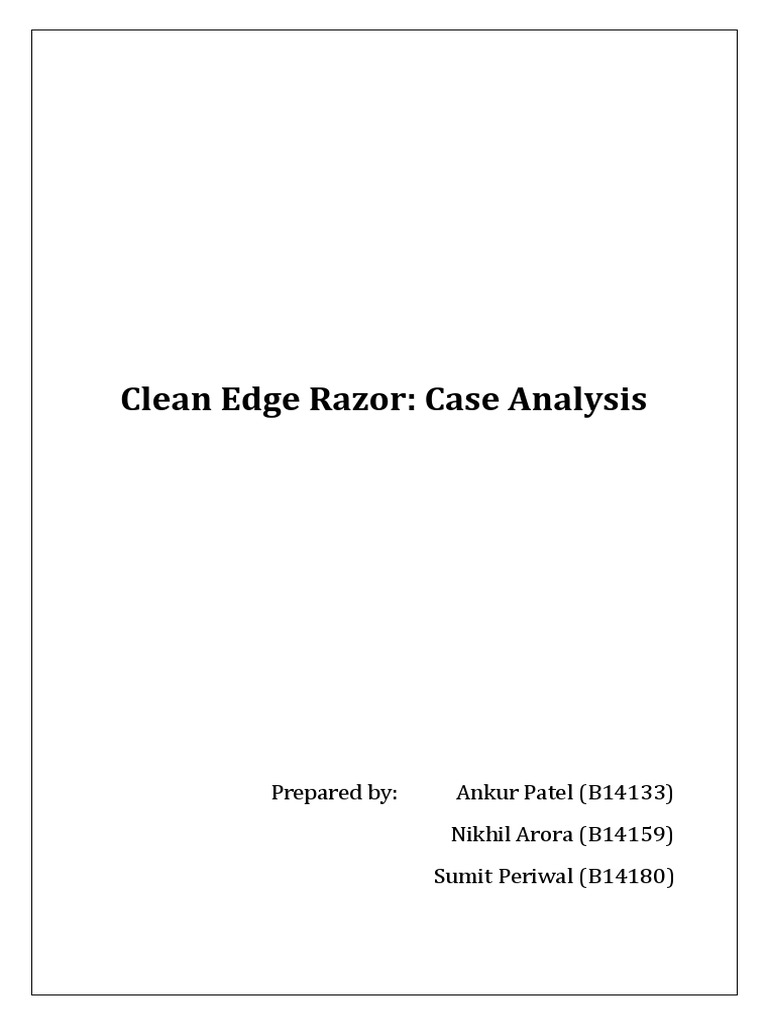 Clean Edge Case Analysis | Download Free PDF | Razor | Shaving