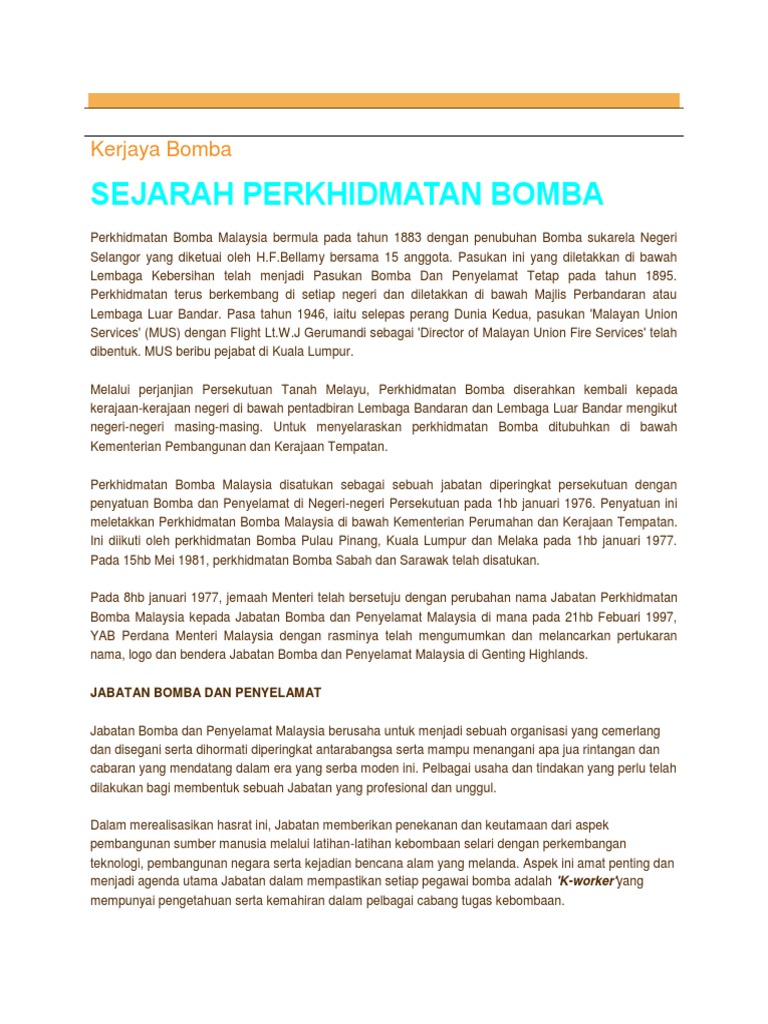 Kerjaya Bomba | PDF