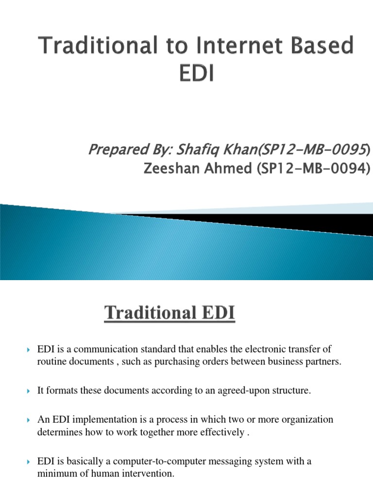 EDI Presentation | PDF | Electronic Data Interchange | Service Industries