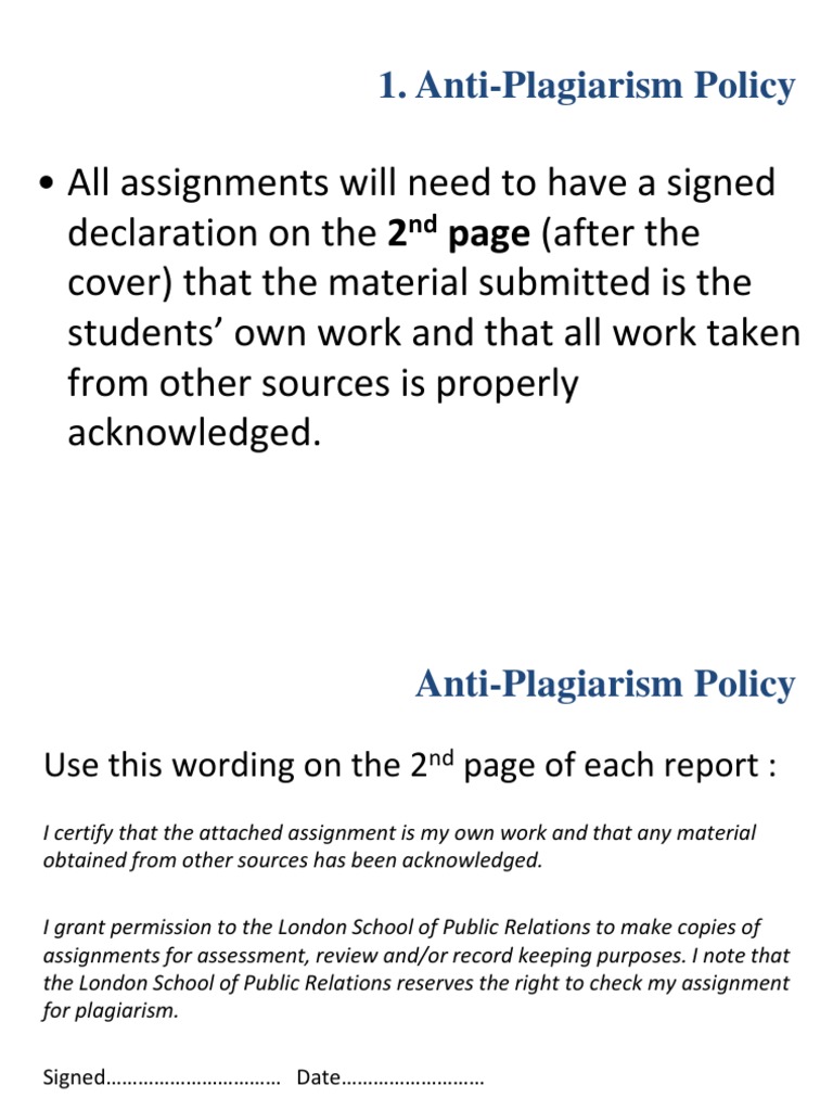 Anti-Plagiarism Policy & ReferencingRev2 | PDF