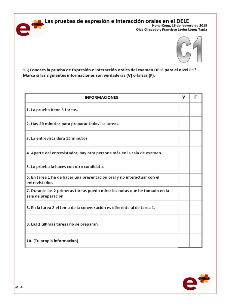 Ejercicios para el examen DELE C1 | PDF | Idioma en Inglés | España