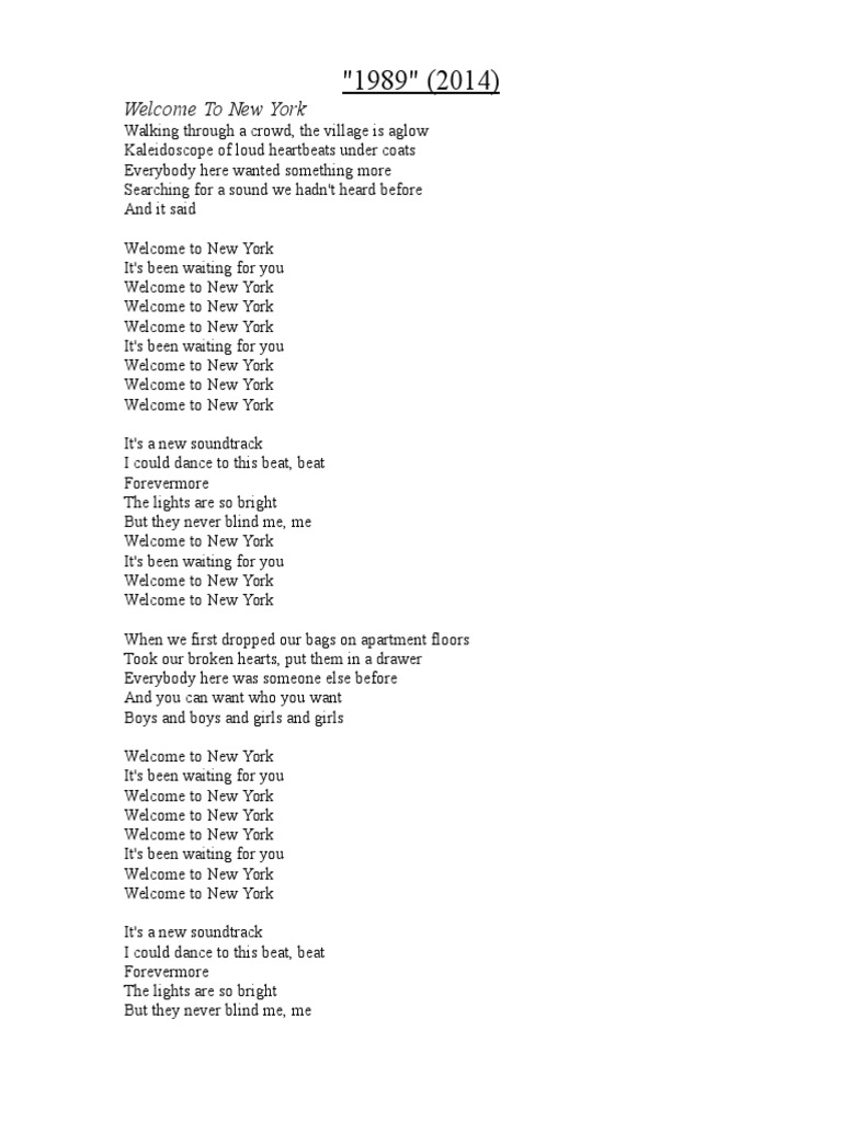 1989 by Taylor Swift | PDF | American Pop Songs | Taylor Swift