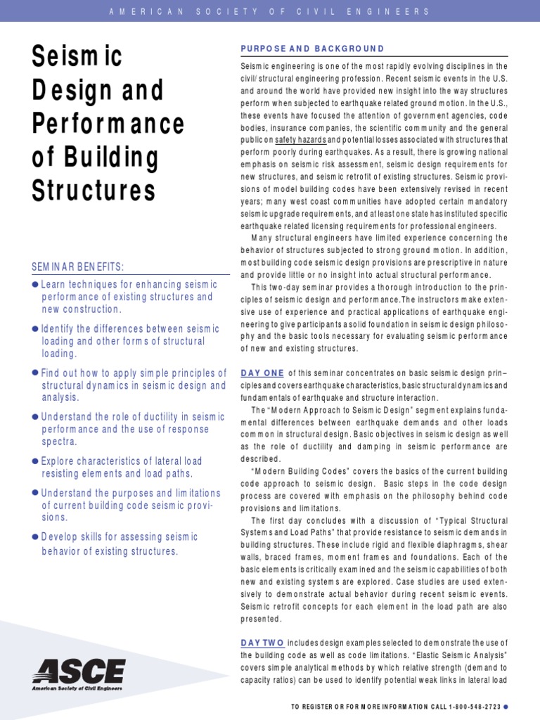 Seismic Design And Performance Of Building Structures Pdf