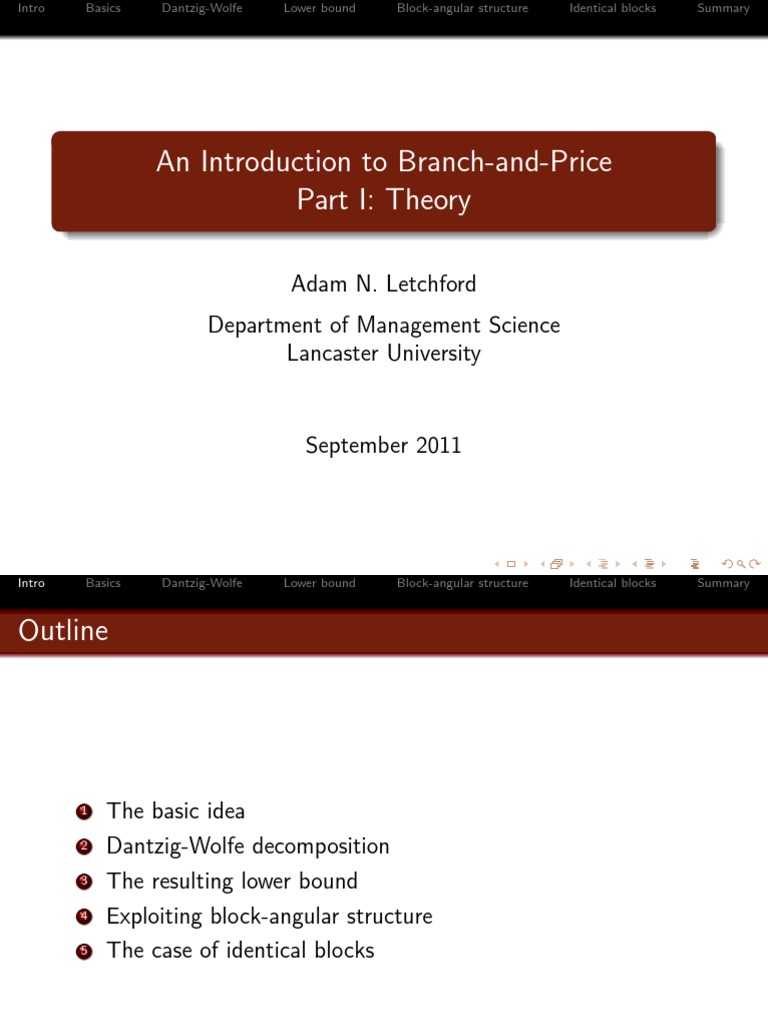 Branch and Price | PDF | Algorithms And Data Structures | Applied Mathematics