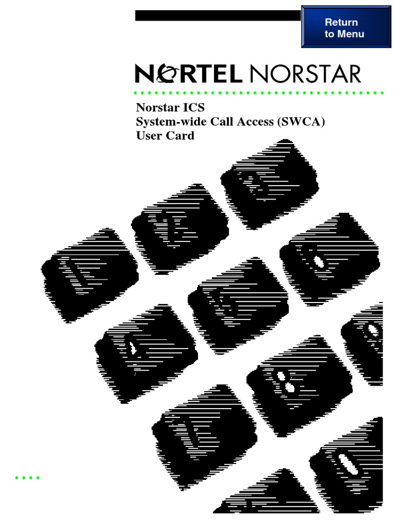 Nortel Ics System-Wide Call Access User Card | PDF | Oral Communication ...
