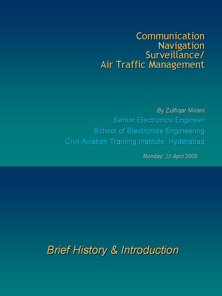 Overview of CNS/ATM Systems in Aviation | PDF | Air Traffic Control ...