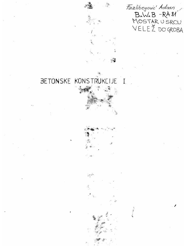 BETONSKE KONSTRUKCIJE 1 Zadaci PDF | PDF