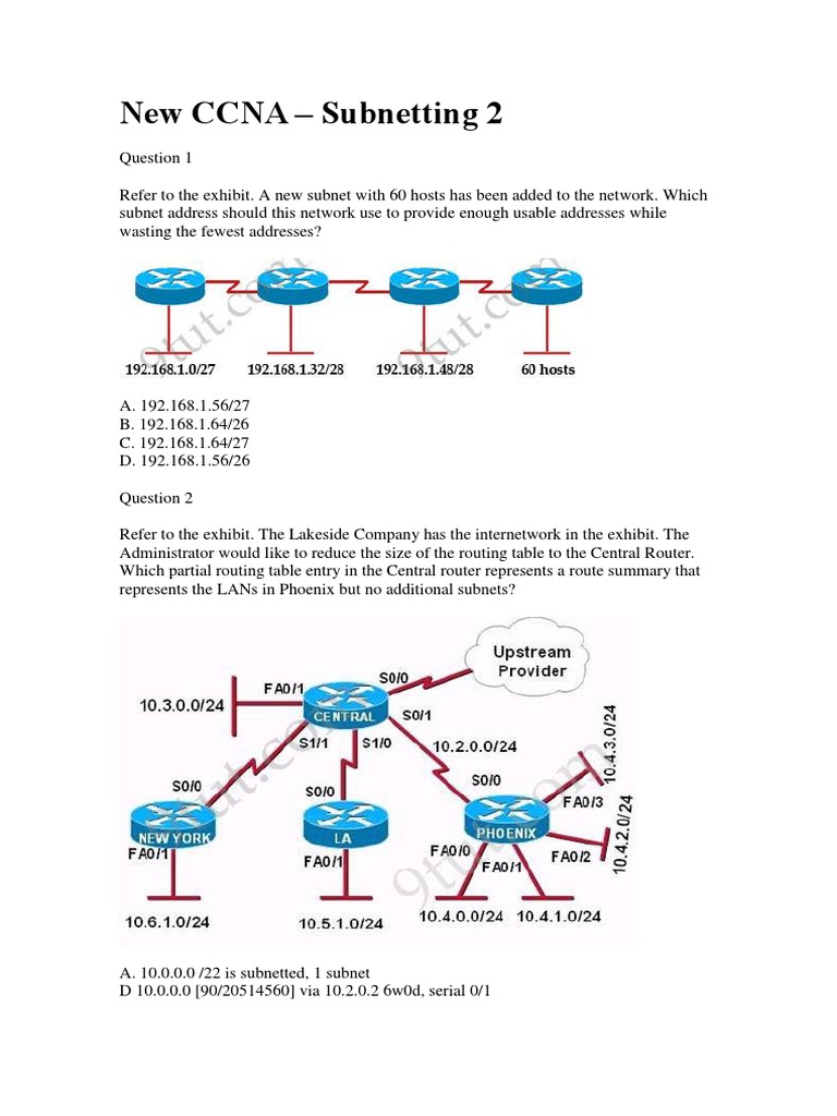 Ejercicios CCNA | PDF | Ip Address | Router (Computing)