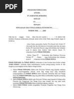 Contoh Draf PKWT 1 Versi PP 35 2021 (UU Cipta Kerja) | PDF