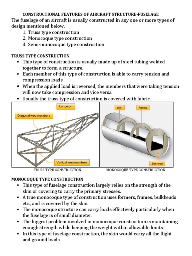 Aircraft Fuselage Configuration | Fuselage | Beam (Structure)