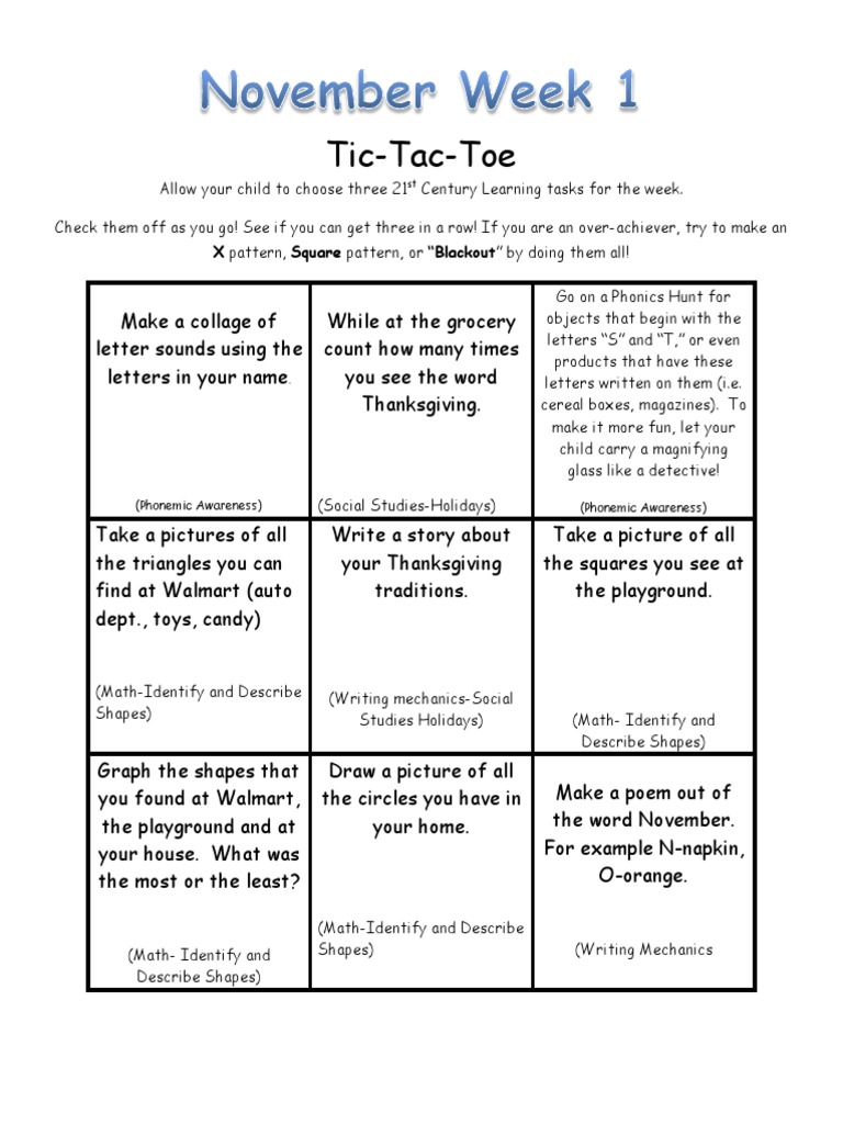 November Week 1 | PDF