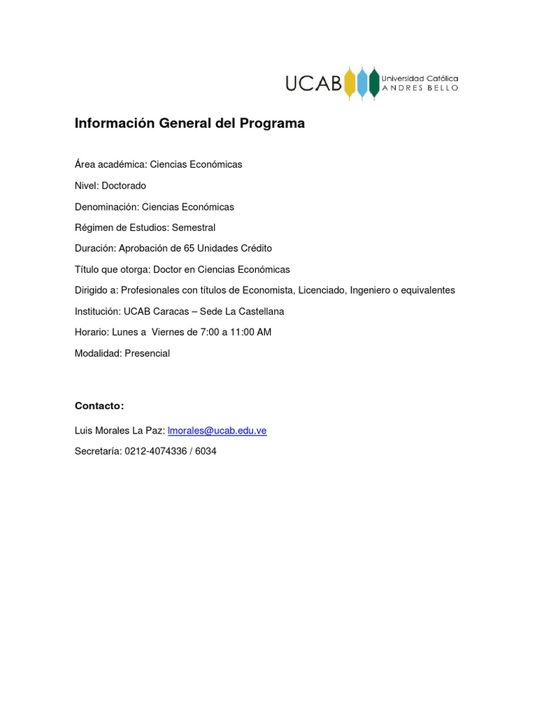 Informacion General | PDF