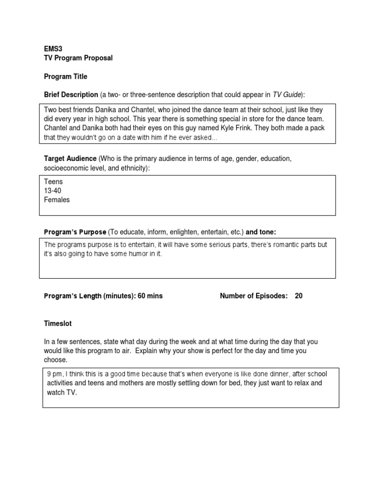 TV Show Proposal PDF