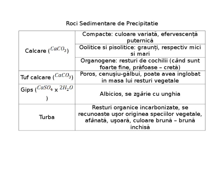 Roci Sedimentare de Precipitatie | PDF