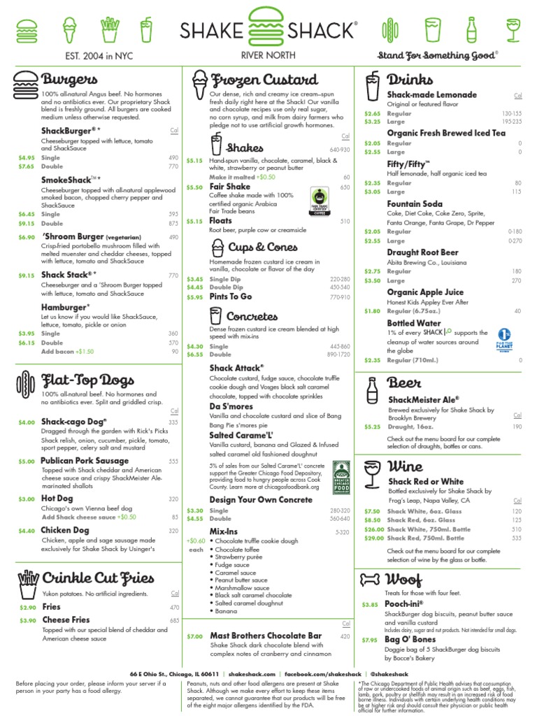 SHA Menu 8.5x11 RN Oct 2014 R3 | PDF | Hamburgers | Food Allergy