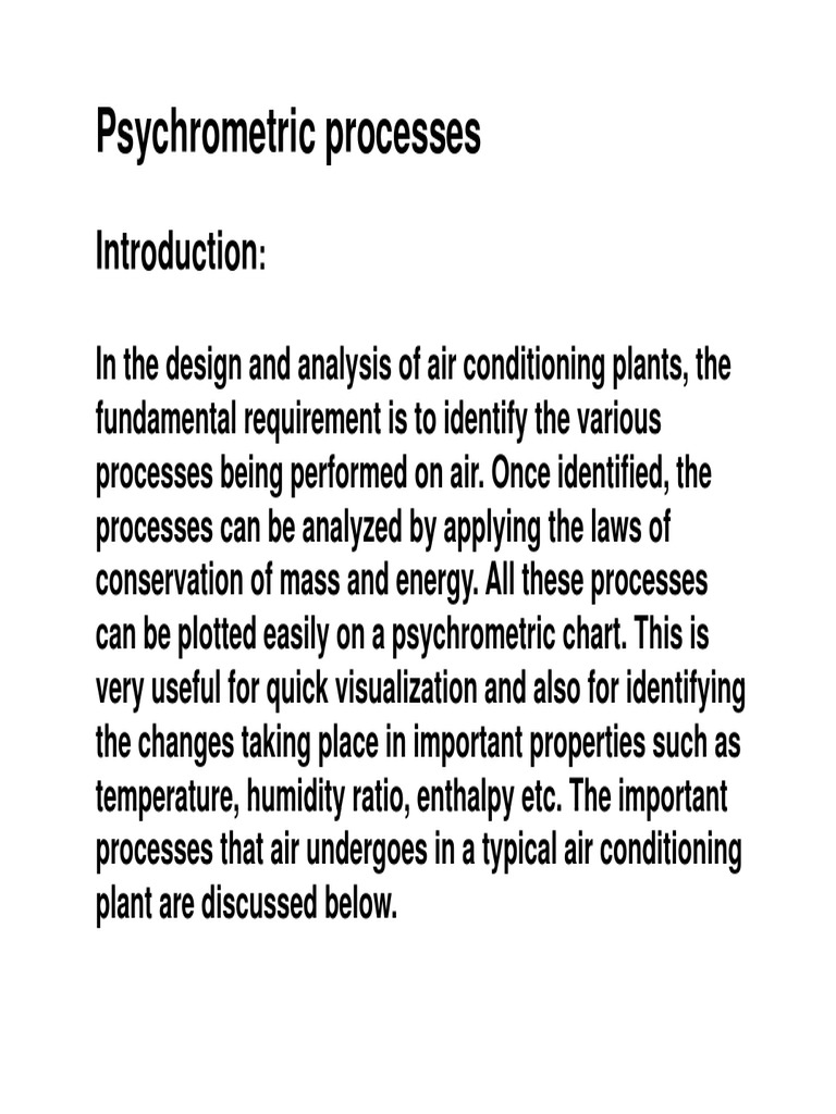 2 Psychrometric Processes | PDF
