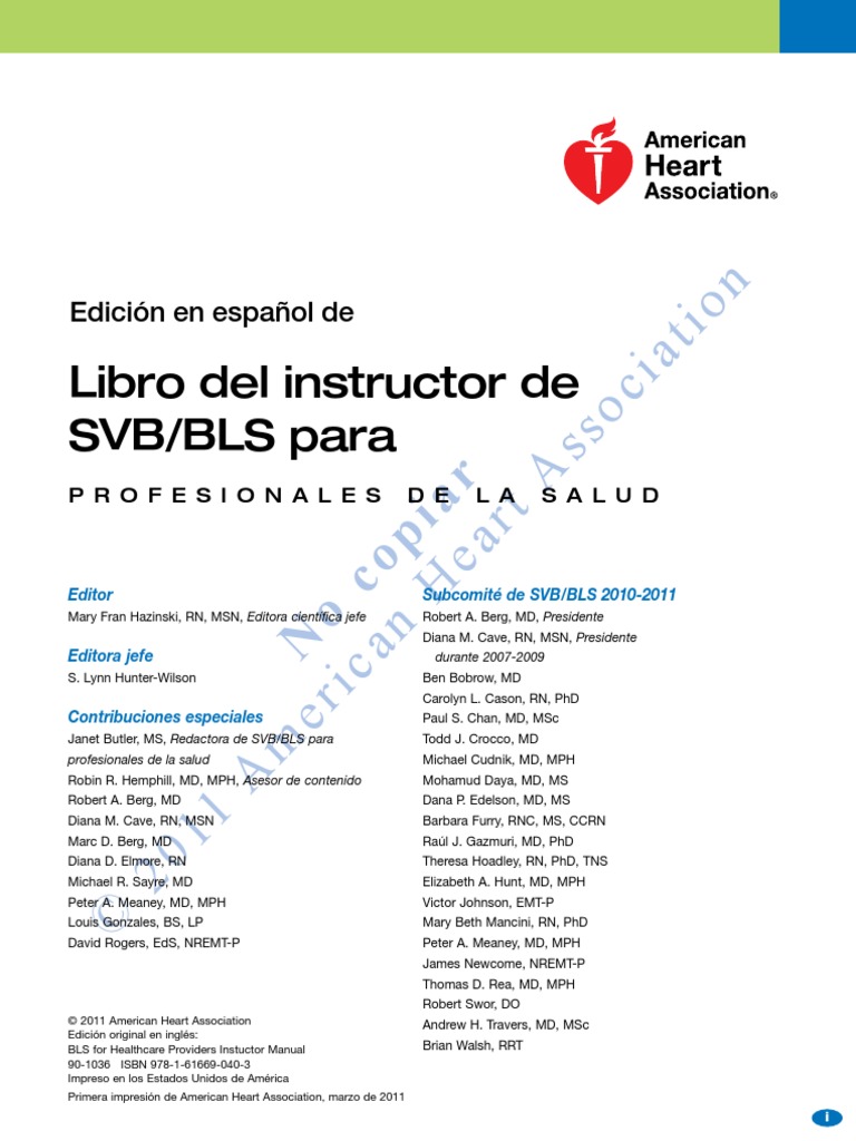 BLS Instructor Manual | PDF | Reanimación cardiopulmonar | Paro cardíaco