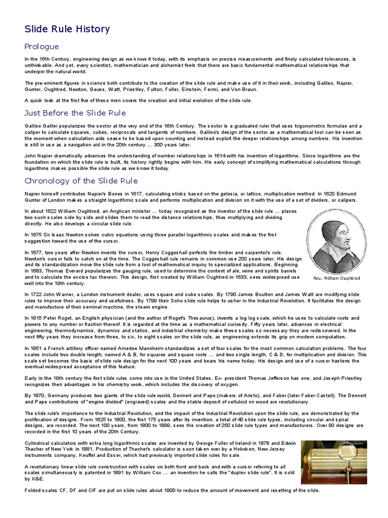 Slide Rule History | Download Free PDF | Logarithm | Science