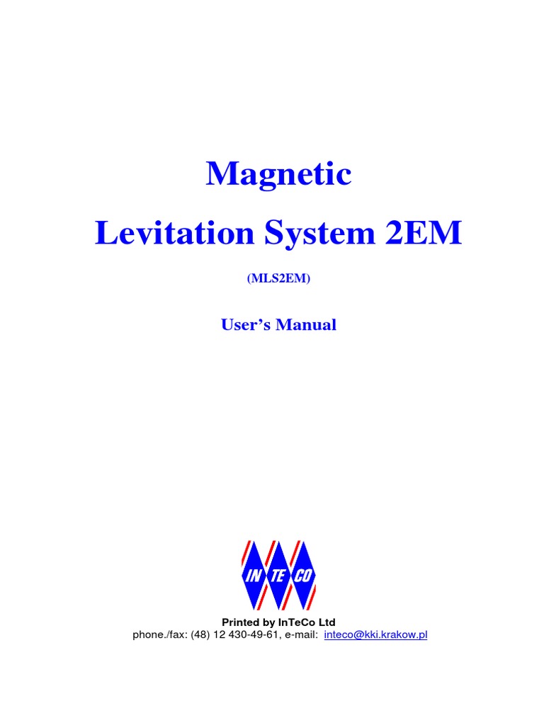 Magnetic Levitation System 2EM | PDF | Control Theory | Matlab