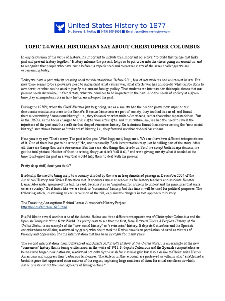 Topic2.4. Christopher Columbus | PDF | Slavery | Agriculture