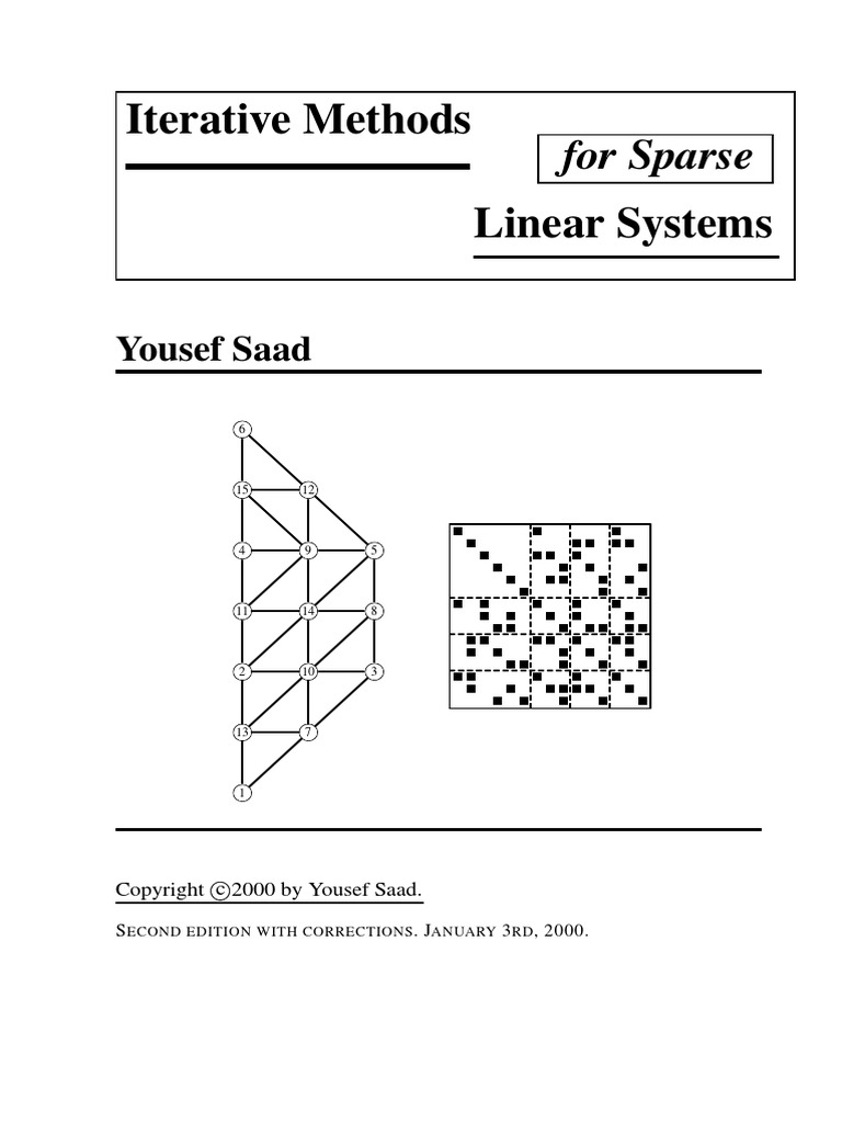 Saad Y Iterative Methods For Sparse Linear Systems 2000 Pdf Eigenvalues And Eigenvectors