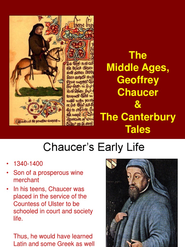 Chaucer's Life and The Canterbury Tales | PDF | Geoffrey Chaucer | The ...