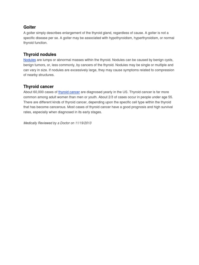 Goiter | PDF | Wellness | Lifestyle