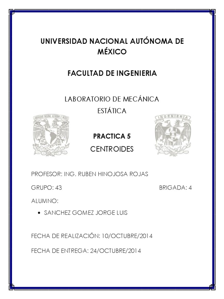 Practica 5 Lab. Estatica | PDF | Ciencias fisicas | Science
