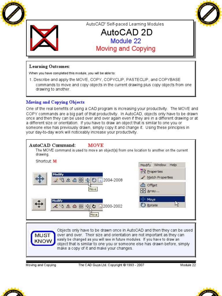 Autocad 2d Module 22 PDF | PDF | Auto Cad | Areas Of Computer Science