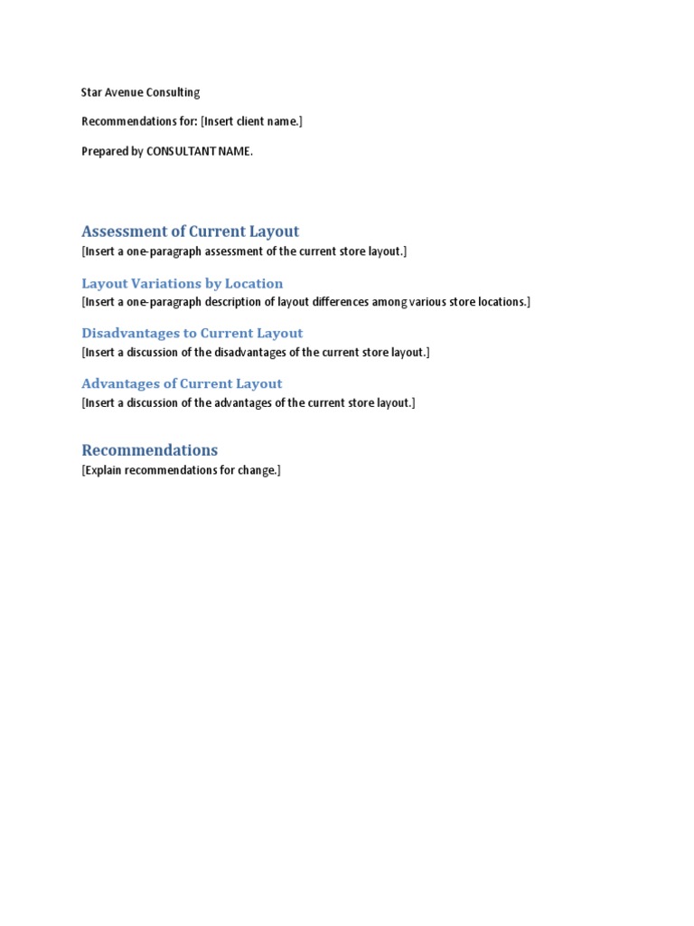 Store Layout Assessment & Recommendations | PDF | Business | Computers