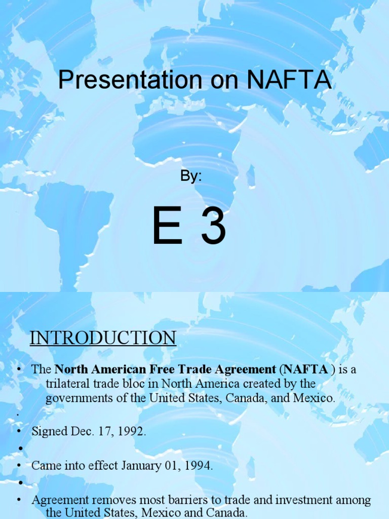 NAFTA: Objectives and Impacts Overview | PDF | North American Free ...