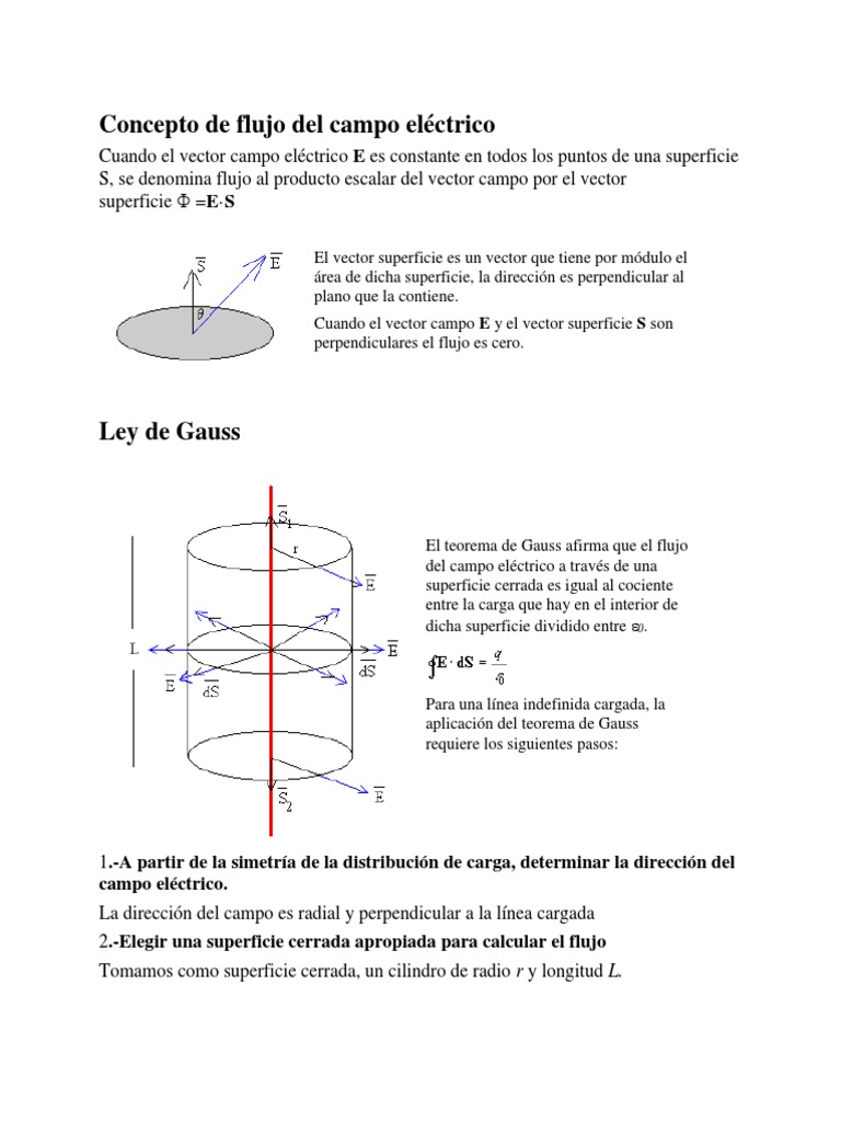 Concepto de Flujo Del Campo Eléctrico | PDF | Campo eléctrico | Vector Euclidiano