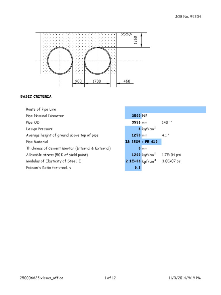 Underground Pipe THK Cal | PDF | Pipe (Fluid Conveyance) | Buckling