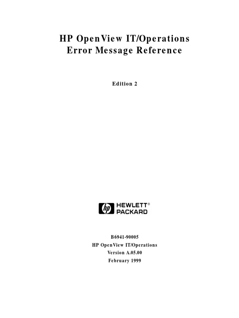 Openview Operations Error Messages | PDF | Oracle Corporation | Copyright