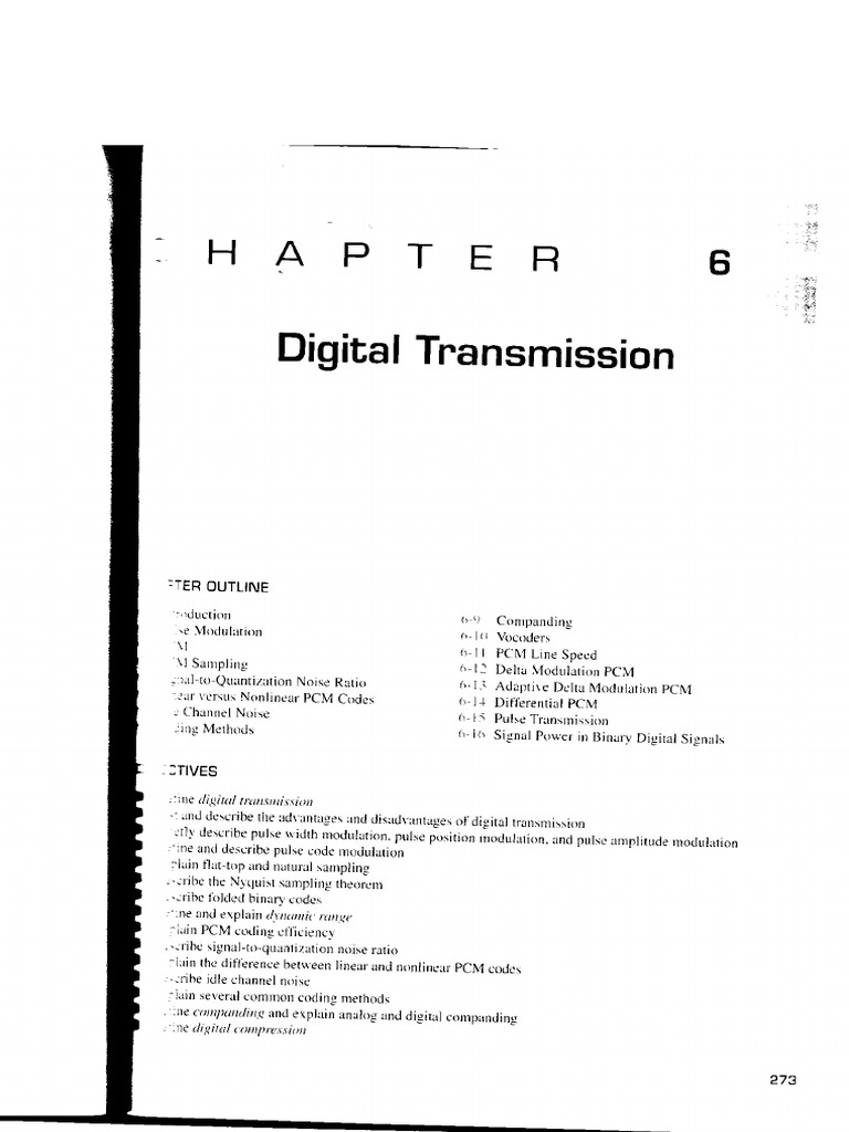 Chapter 6 Digital Transmission PDF | PDF | Analog To Digital Converter ...