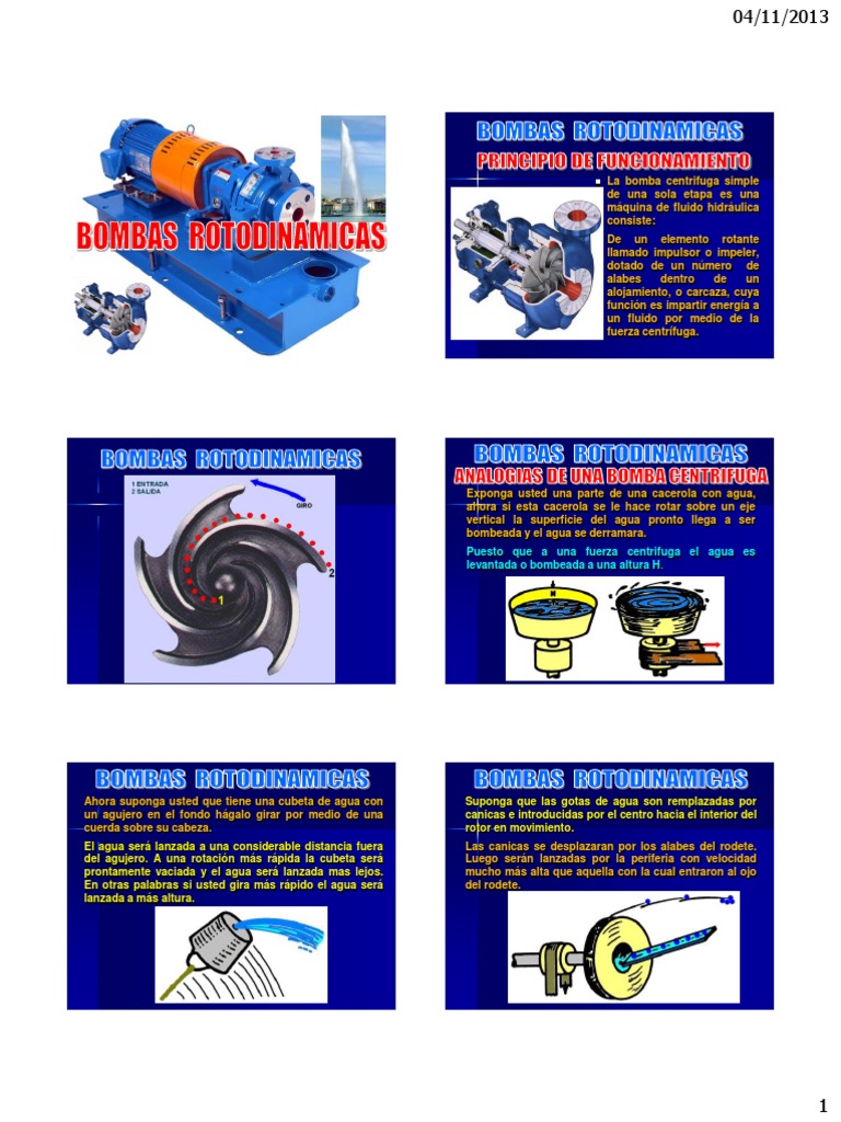 Bombas Rotodinamicas | PDF | Bomba | Mecanica clasica