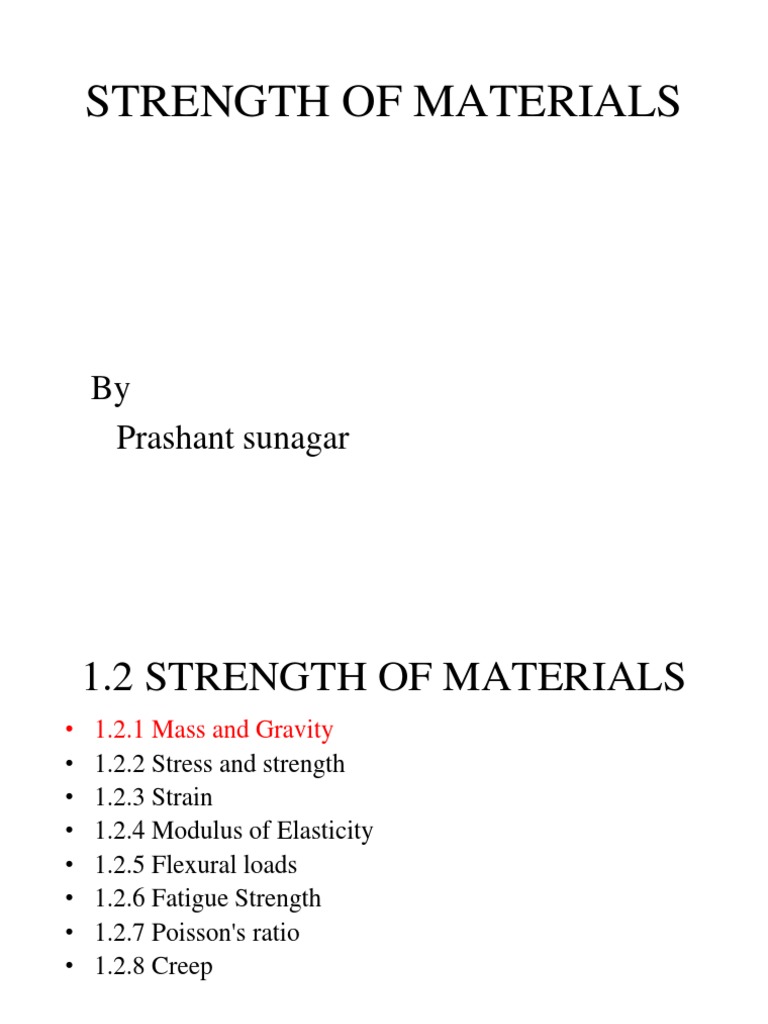Strength of Materials | PDF | Strength Of Materials | Deformation ...