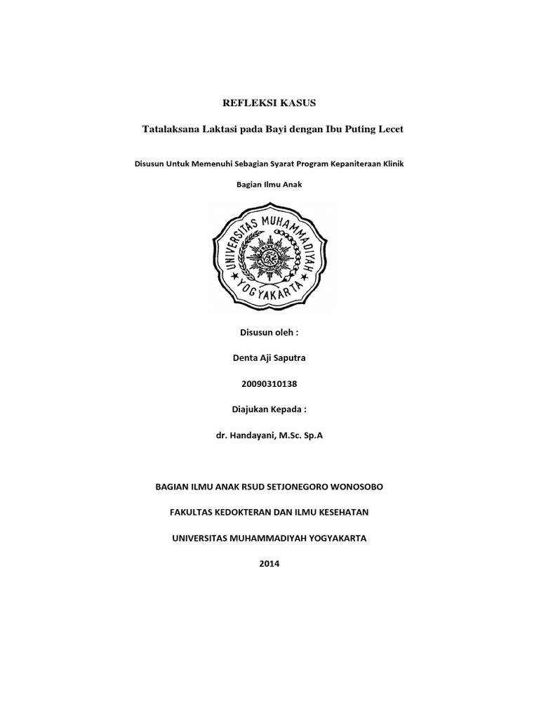 Refleksi Kasus Puting Lecet | PDF | Pengembangan Diri