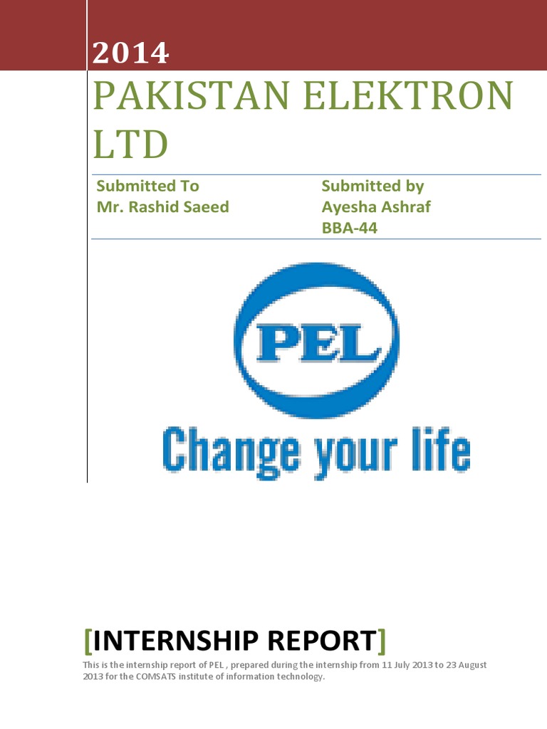 PEL Internship Report 11-2014 | PDF | Strategic Management | Business