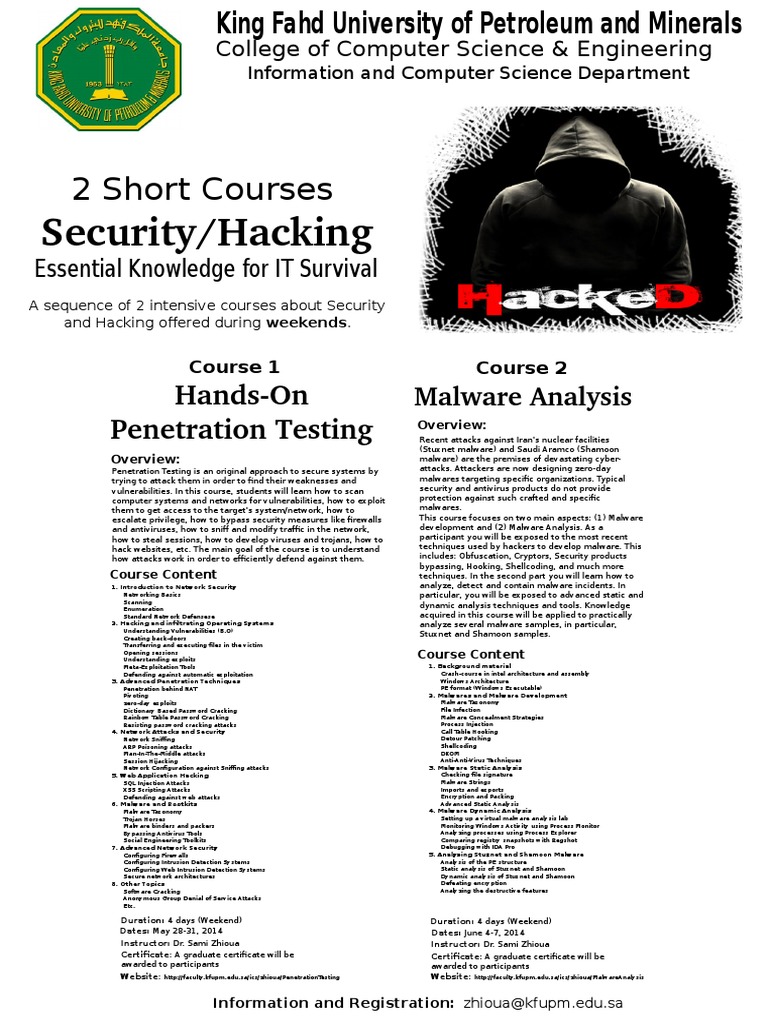 Security/Hacking: 2 Short Courses | PDF | Malware | Antivirus Software